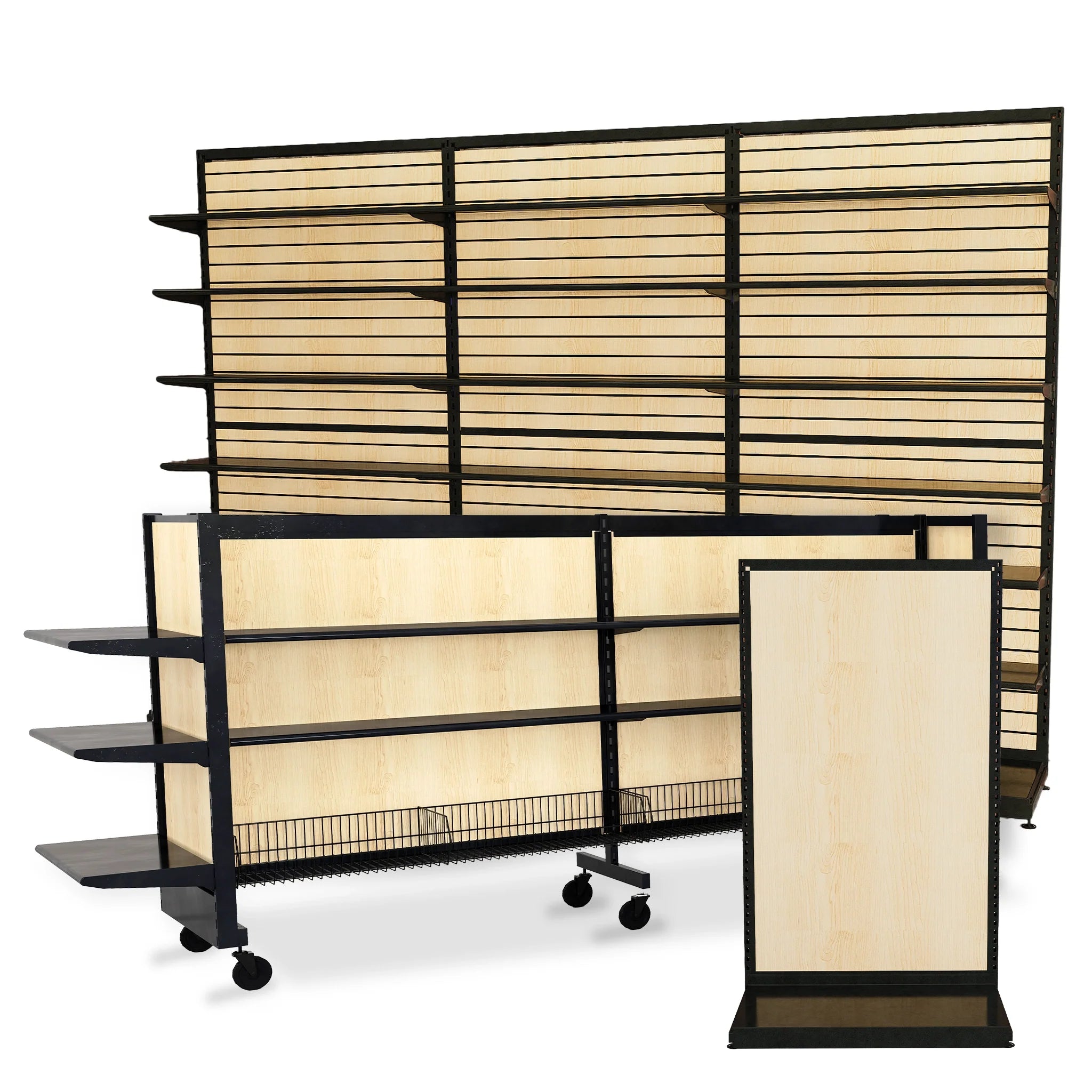 Display shelving system - wallmount or free standing - Mobico – Mobico inc.